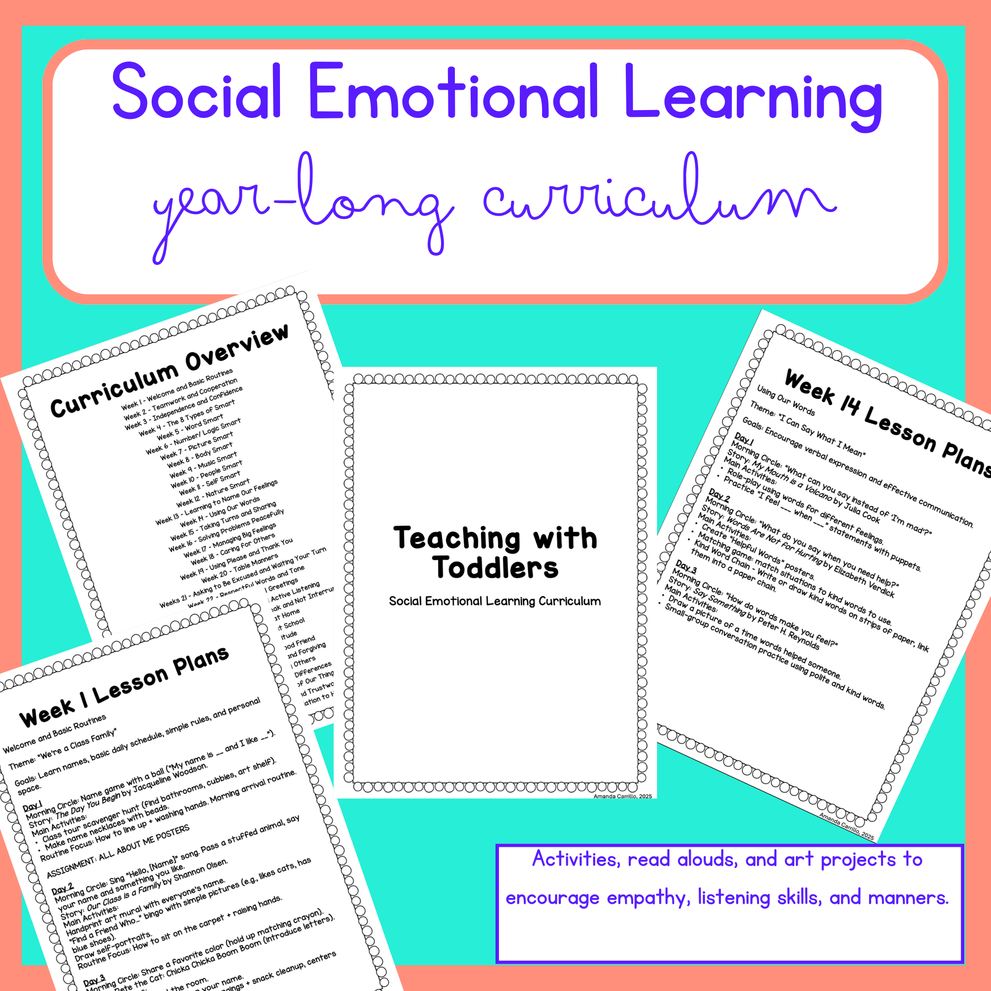 Social Emotional Learning Year- Long Curriculum - Teaching with Toddlers